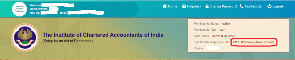 How to pay Membership and COP fees of ICAI for 2021-22 | Last Date 30. ...